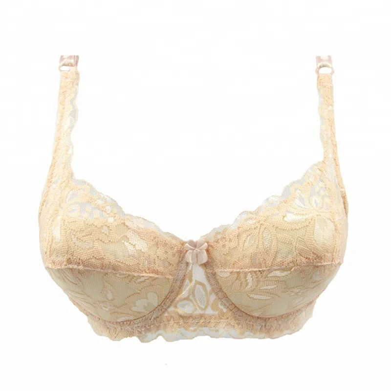Transparent Flower Lace Soft Fabric Push Up Sexy Women Bra Brazier ...