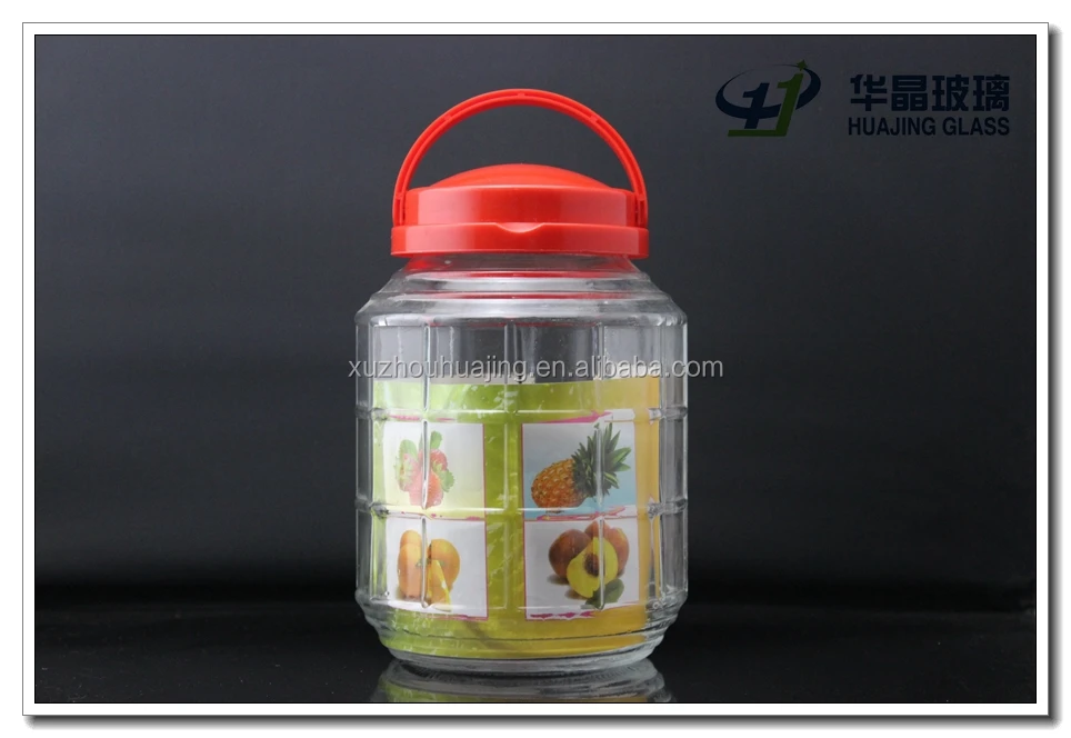 High Quality 2 Liter Bulk Glass Jar With Plastic Screw Cap Wholesale ...