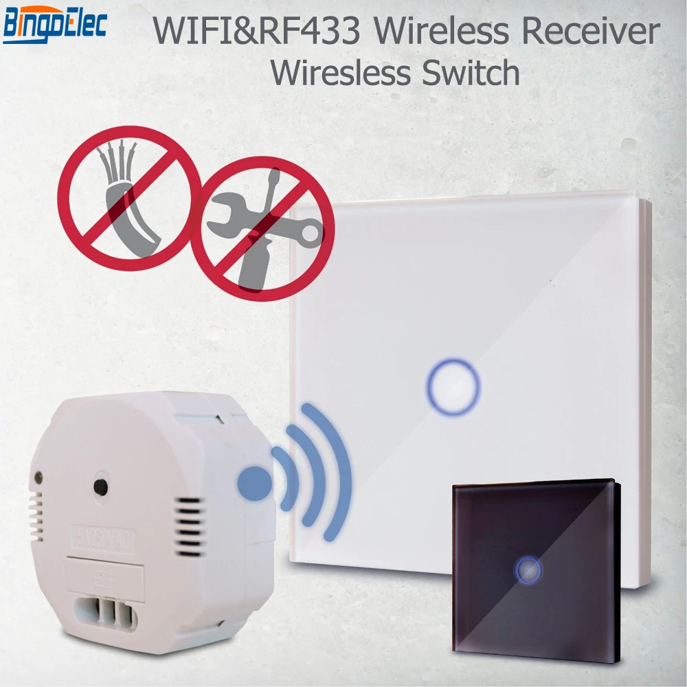 Bingoelec Wifi Rf Signal Transmitter Receiver Remote Switch Controlled ...