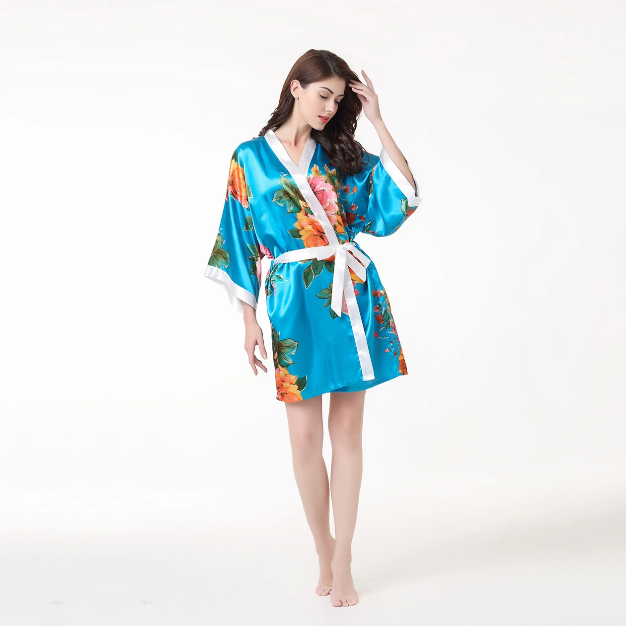 Latest Sexy Floral Satin Night Robes Buy Sexy Robe Latest Bride Robe