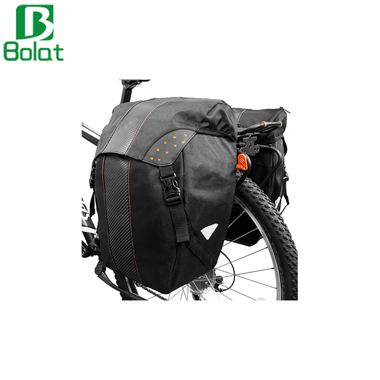 Clip-on Quick Release Bike Panniers Double Pannier Bicycle Saddle Bag ...