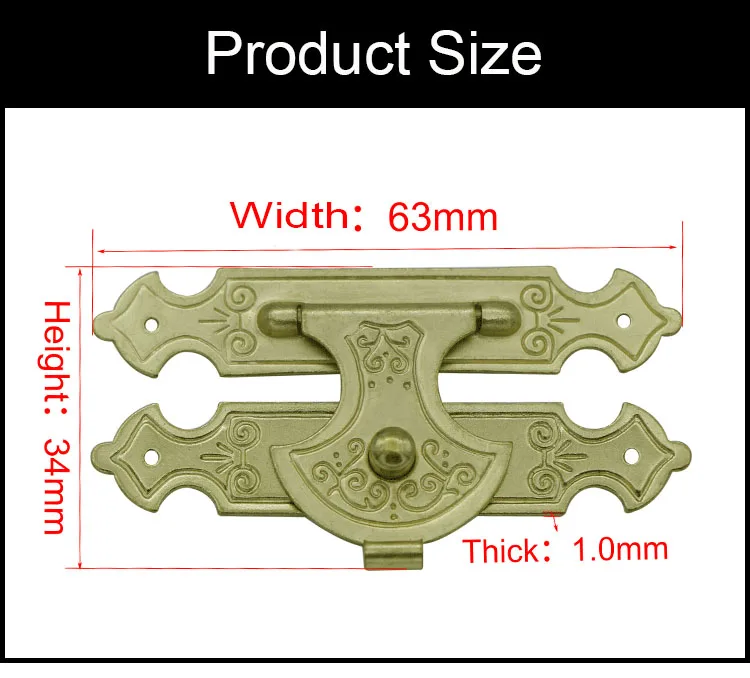 Wooden Clasp Name - Cigar Box Lock - High Quality Metal Accessories