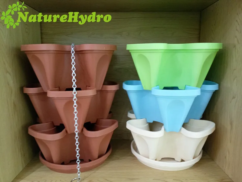 Vertical Garden Tower - Stacking Pots for Home Gardening