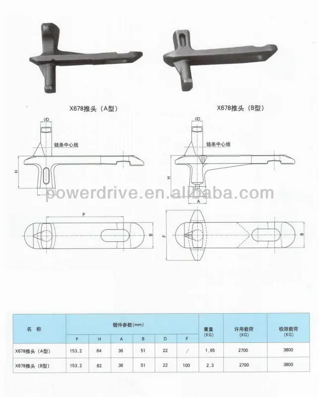 Durable Overhead Roller Chain Conveyor X678 with Pusher Dog