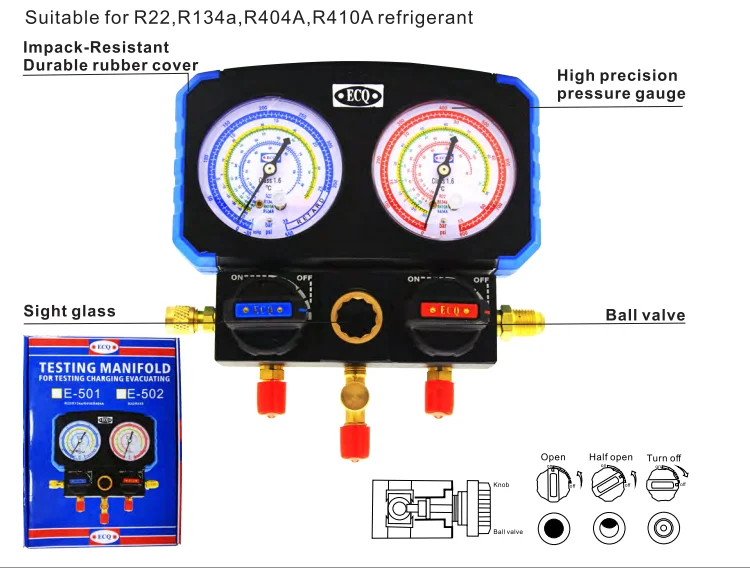 E-501 Refrigeration Refco Manifold Gauge - Buy Refco Manifold Gauge ...