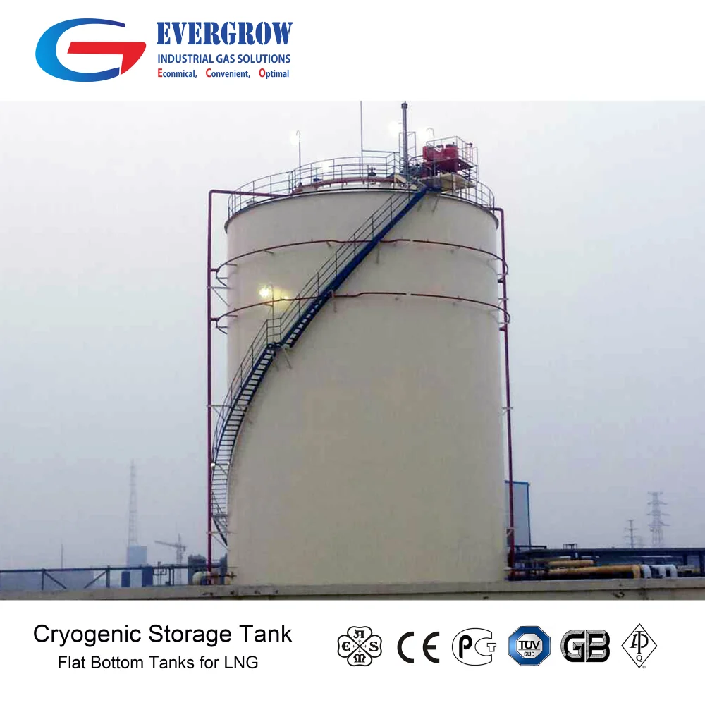 Large Scale Liquid Oxygen Nitrogen Flat Bottom Crygenic Tank - Buy Flat ...