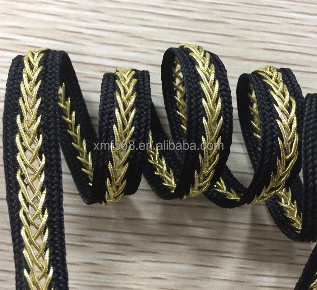 Metallic Yarn Elastic Thread Braided Ribbon Piping Cord - Buy Piping ...