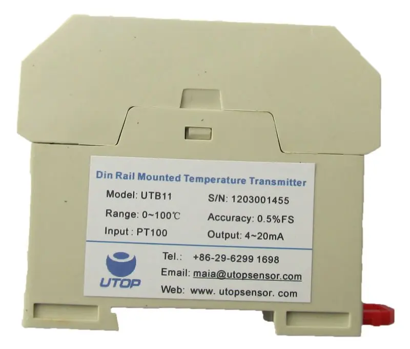 Pt100 Thermal Resistor Din Rail Mounted Temperature Transmitter - Buy ...