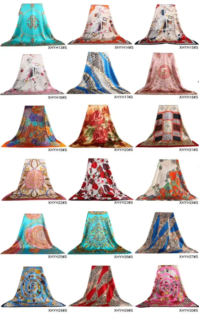 Shop Custom Digital Print 2020 New Design 100 Silk Satin Square Wensli ...