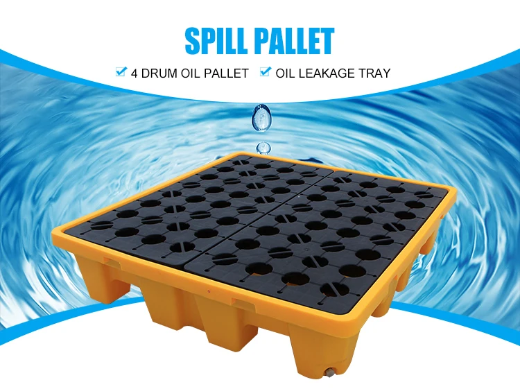 Low Profile Spill Containment - 4 Drum Bunded Pallet