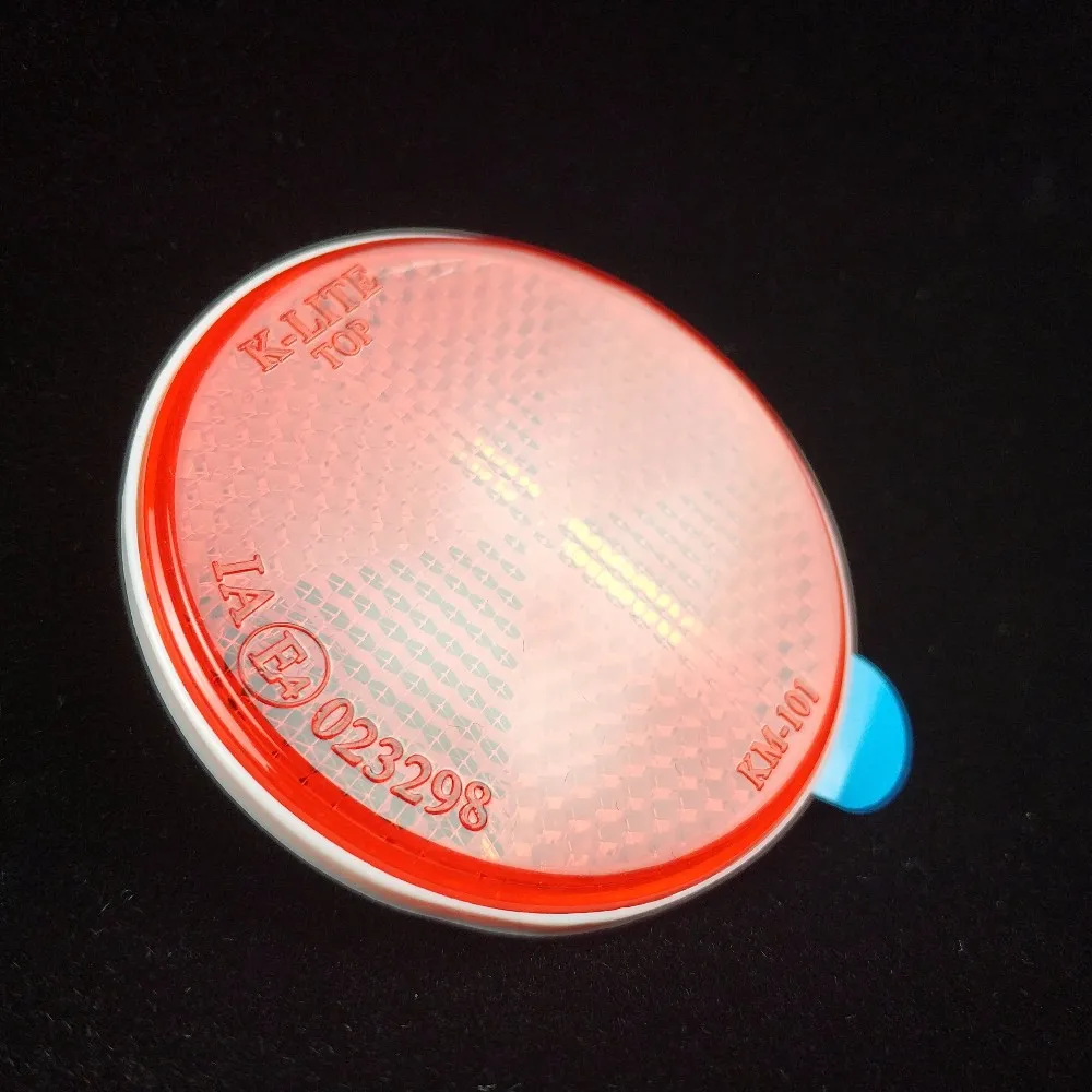 Plastic Round Motorcycle Safety Side Rear Reflex Reflectors Red Round ...
