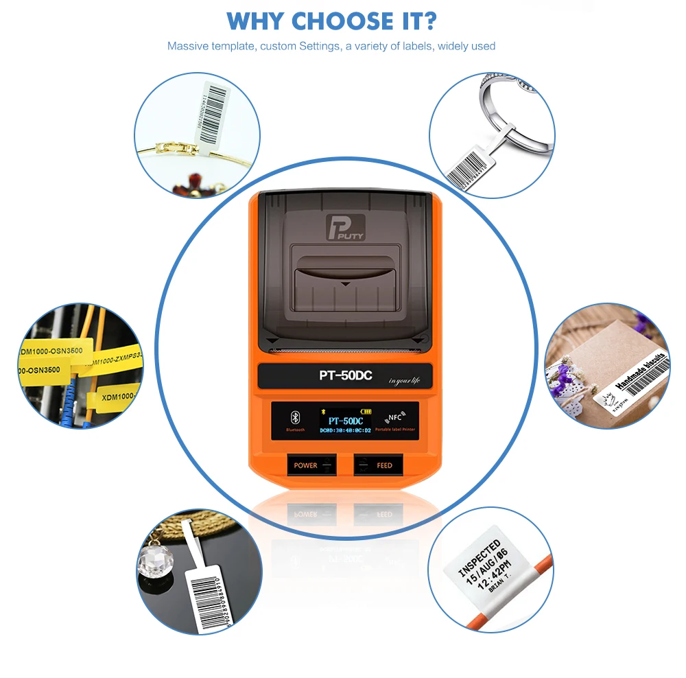 Thermal Jewelry Cable Label Sticker Roll Custom Stickers Thermal Label ...