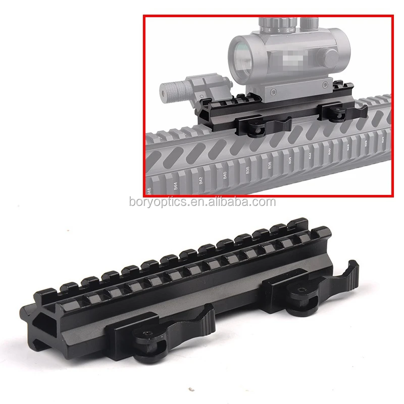 5 Slot Dual Offset Rail Riser Picatinny/weaver Rail Base Qd Quick ...