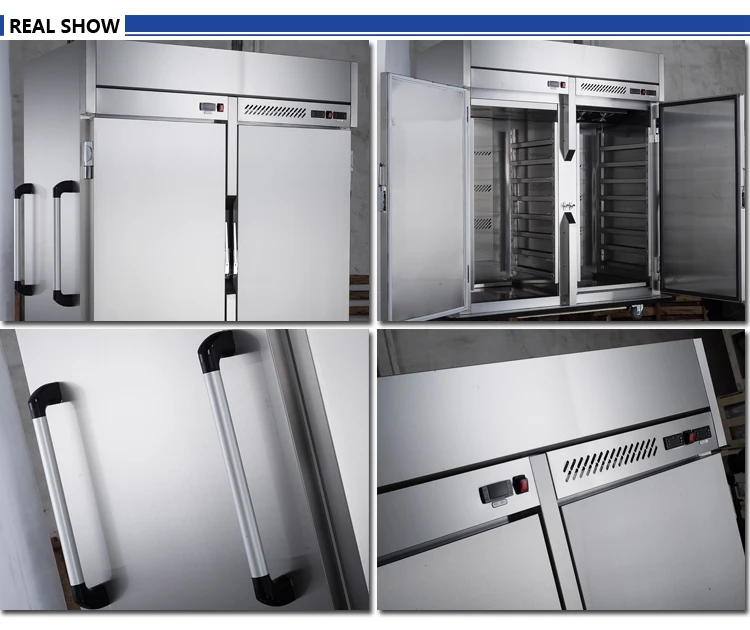 Double Temperature Hot and Cold Mobile Food Warmer Cabinet