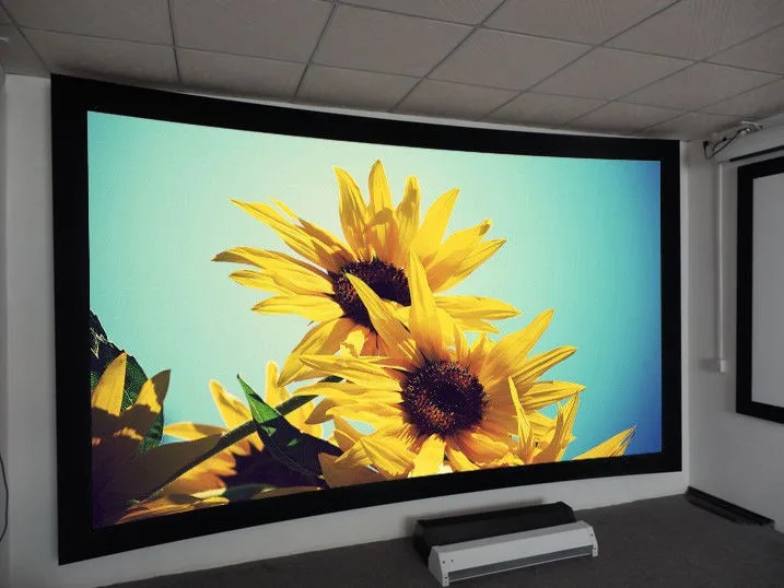 Telon Screen 4k Home Cinema Curved Frame Projector Screen Pvc Matte ...