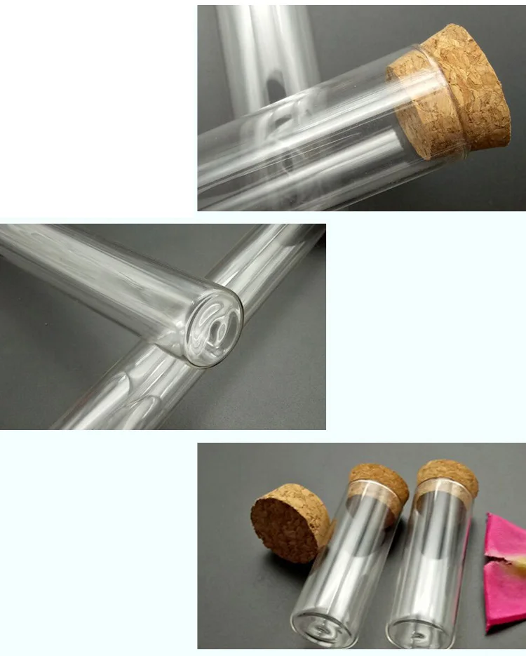 Clear Glass Tube Container Glass Test Tubes With Cork Tops - Buy Glass ...