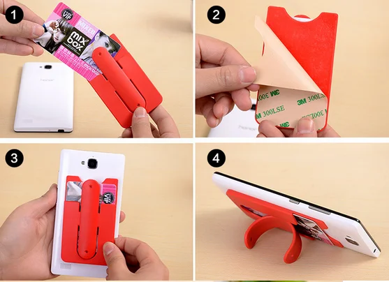 Universal Silicone Funny Smart Phone Sticker Card Holder for Desk, Lazy ...