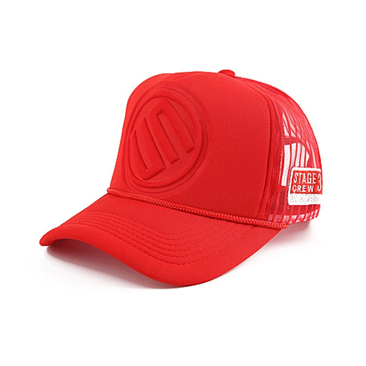 Custom Logo 5 Panel High Quality Soft Mesh Hat Foam Embossing Trucker ...