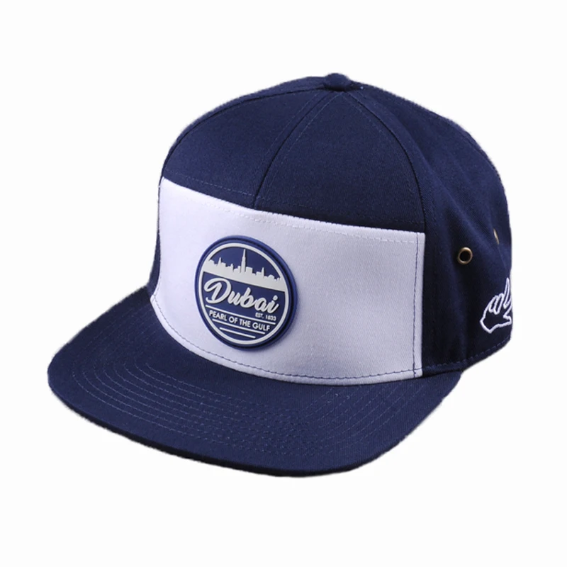 Custom 7 Panel Snapback Cap,100% Cotton Adjustable Snapback Hat Leather ...