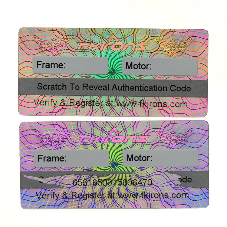 Customized Logo Cmyk Printing Scratch Off Stickers Security Label ...