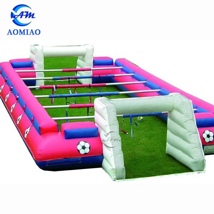 Commercial Interactive Human Football Field Inflatable Foosball Sports ...