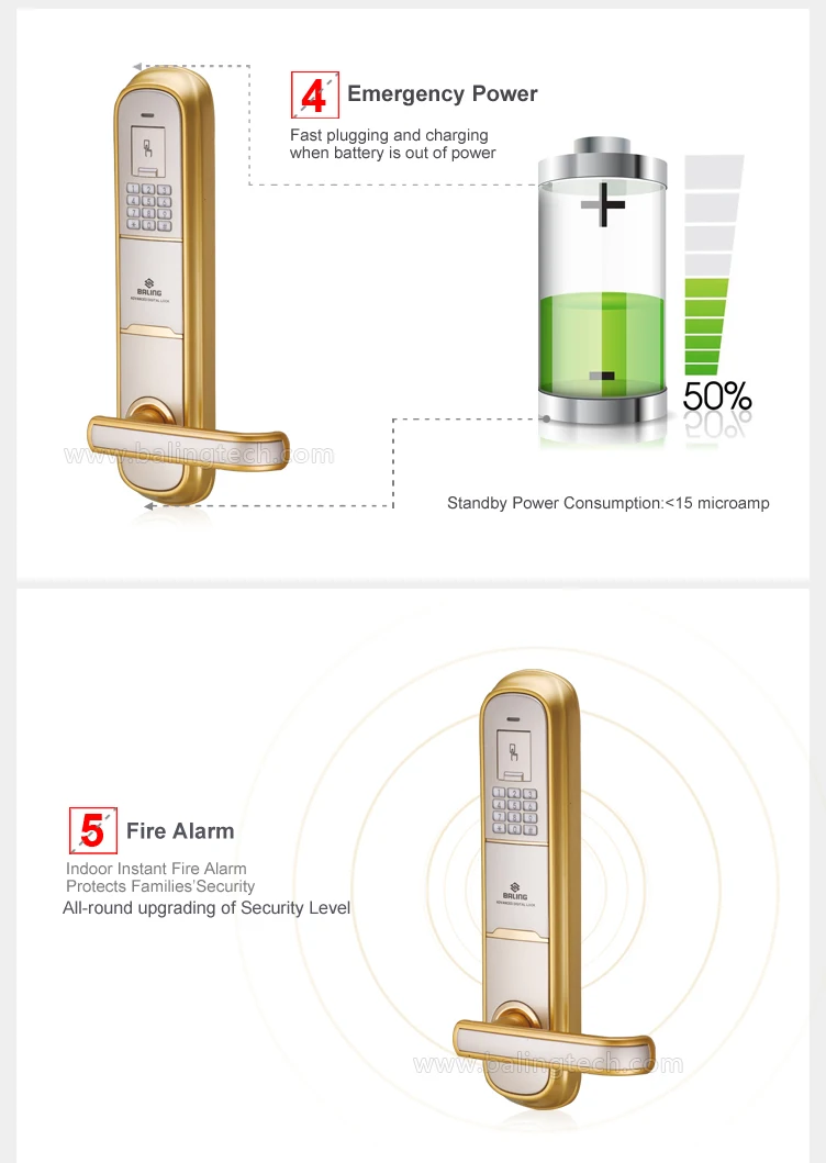 biometric cipher lock with fingerprint keypad password function MZ-6072 ...