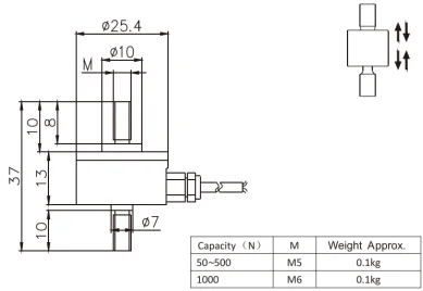 Gml668b In-line Threaded Force Sensor Load Cell - Buy In-line Threaded ...