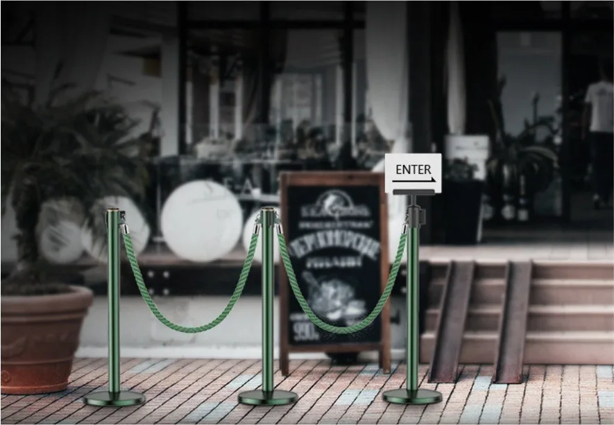 Stainless Steel Stanchion Topper - Customizable Sign Holder