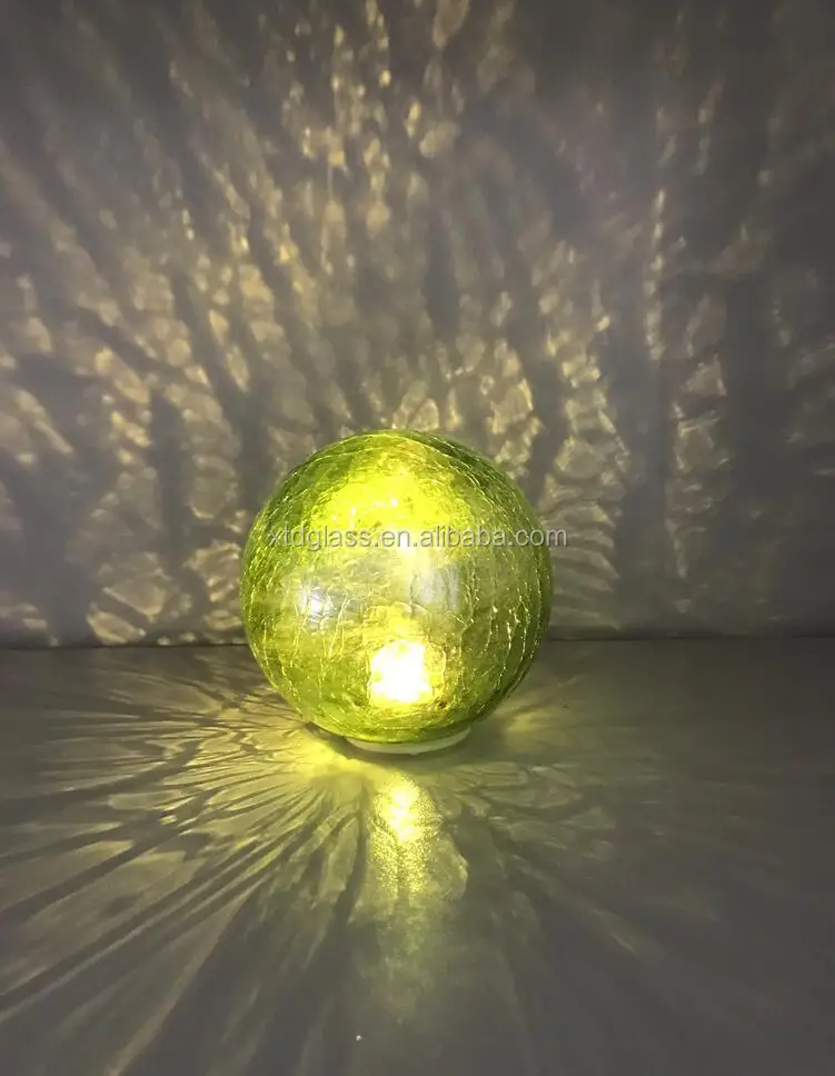 Handblown Glass Solar Ornament - Garden Decor Gazing Ball