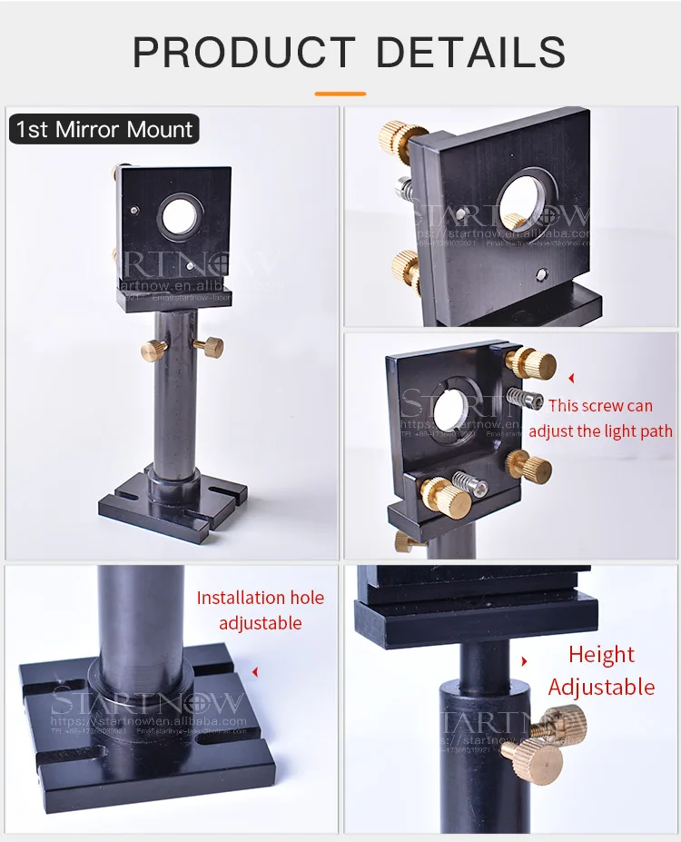 Co2 Laser Mirror Mount Holder With Integrative Lens Co2 Laser Head Set ...