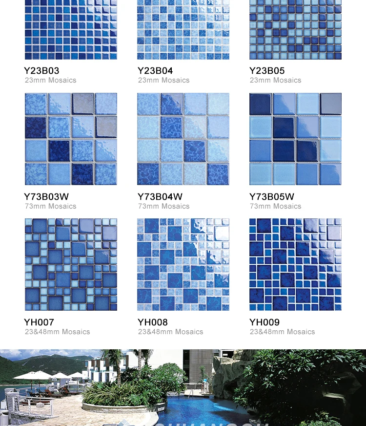 Wholesale Price 100% Porcelain Swimming Pool Ceramic Mosaic Tiles For ...