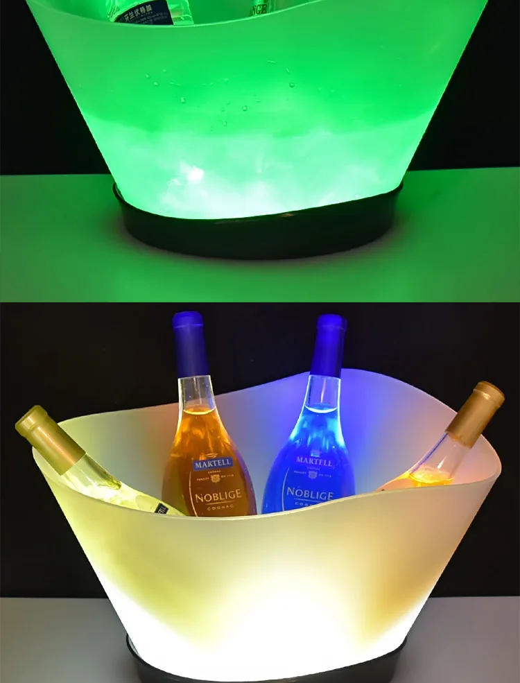 Rgb Rechargeable Led Light Up Plastic Ice Bucket Top Quality 12liter ...