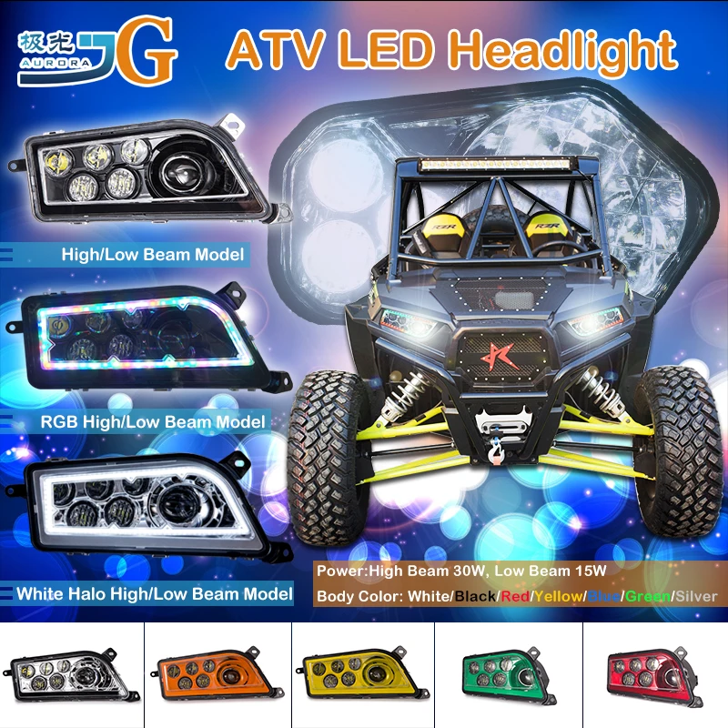 App Smartphone Controlled Utv Atv Headlight Rgb Halo Led Headlight With ...