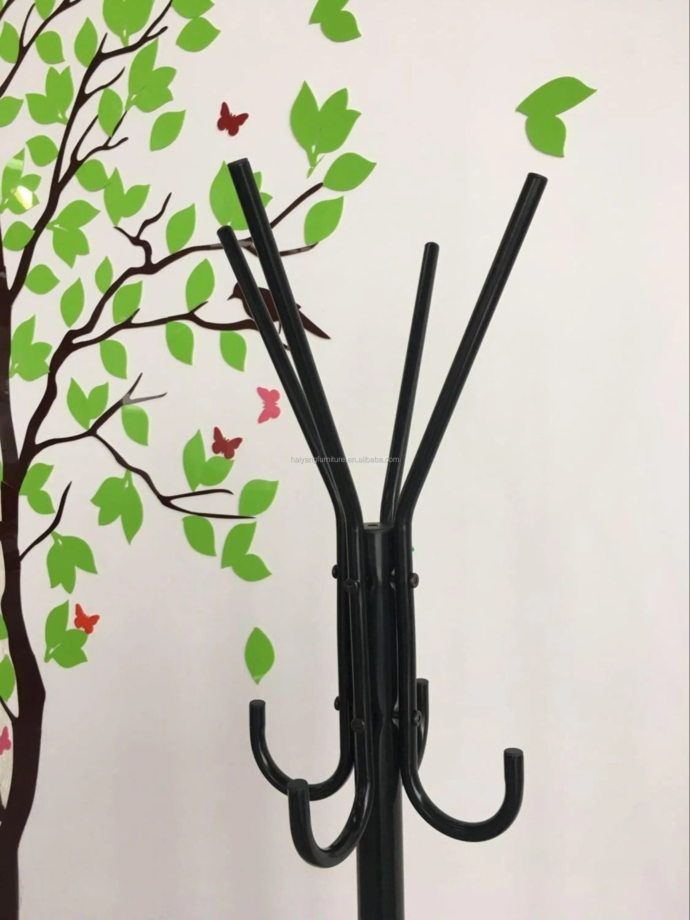 Metal Clothes Display Tree Free Standing Hat Hanger Coat Rack Hallstand ...