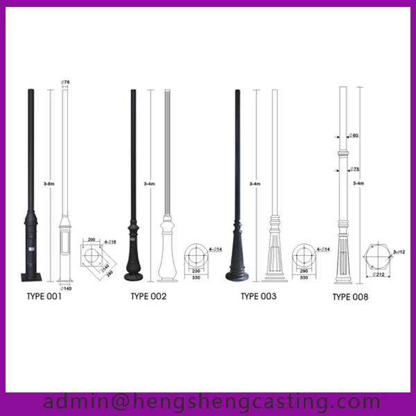 Lamp Post Height Sale By Manufacture Cast Iron Street Lamp Post - Buy ...