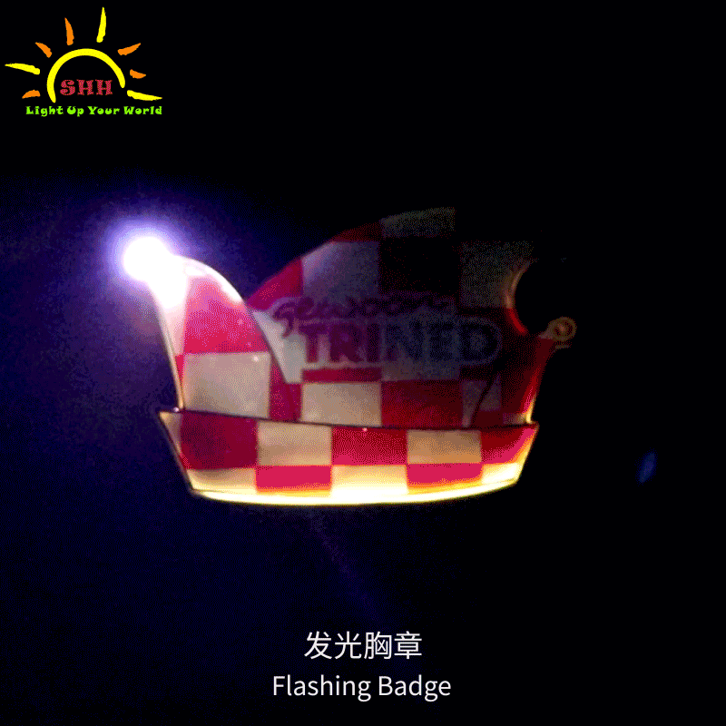 Flashing Blinkie Pin/led Blinking Badge - Buy Led Blinking Badge,Led ...