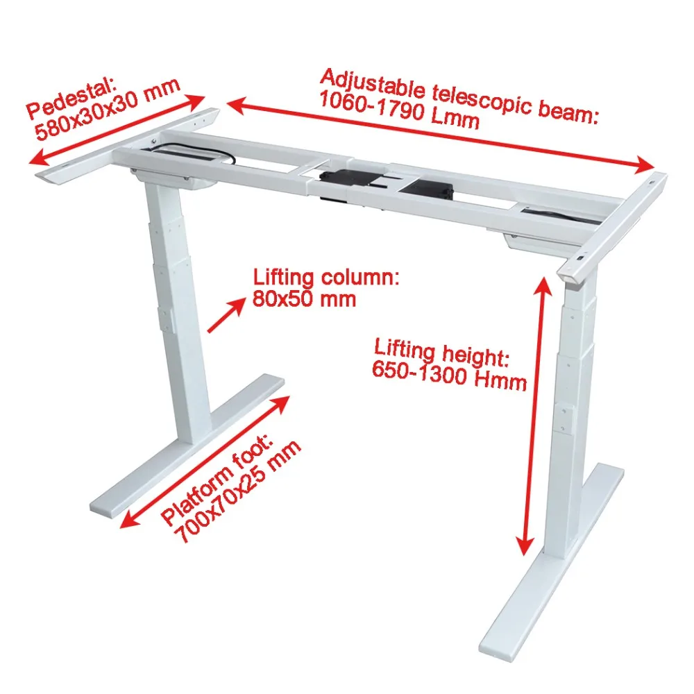 Height Adjustable Desk Frame Electric Table Lifting Columns From China ...