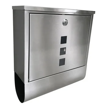 Stainless Steel Waterproof Post Box Wall Mount Mailbox Cabinet Letter ...