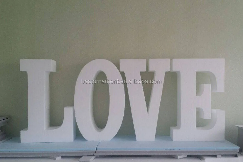 Thick 16" Wedding Styrofoam Table Base Letters Large Love Sign Candy ...