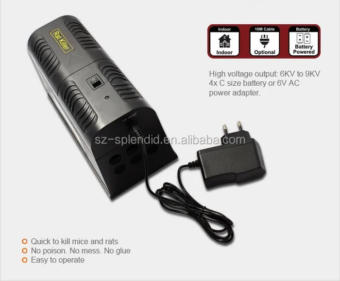 Rodent Terminator High Voltage Electronic Shock Electronic Mouse Rodent ...