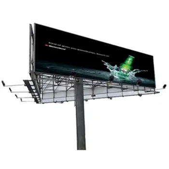 Outdoor Highway Steel Structure Unipole Billboard Signage Steel ...