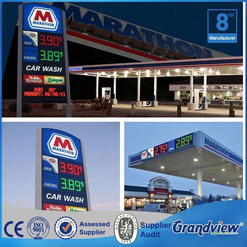Petrol Station Gas Station Ip65 Led Digital Signage Pylon Price ...
