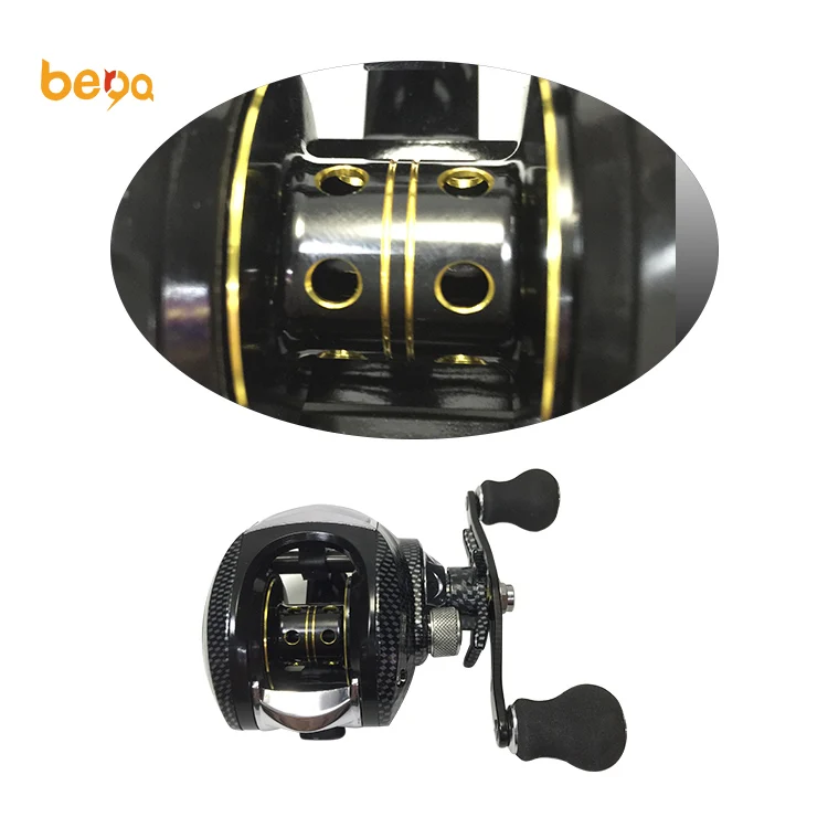 Smooth Dual Braking System 17+1bb Baitcasting Fishing Reel Low Profile ...