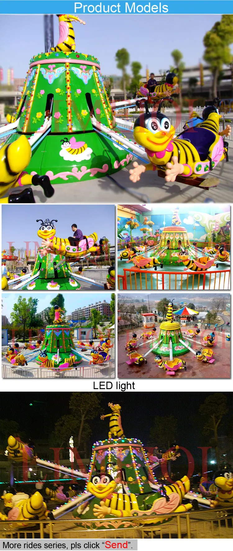 Funfair Rotary Bee Rides Park Amusement Self-control Equipment - Buy ...
