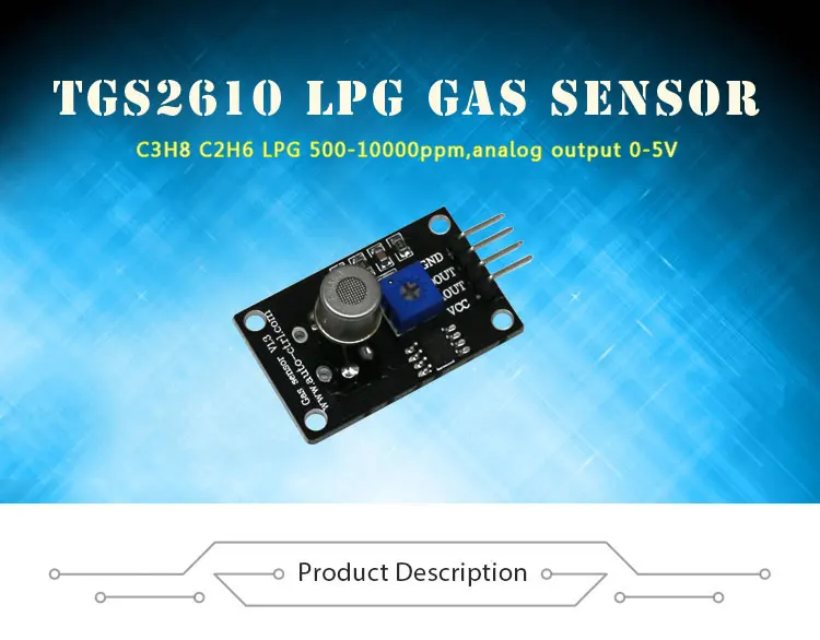 Tgs2610 Analog Output 0-5v C3h8 C2h6 Ethane Lpg Gas Sensors Propane Gas ...