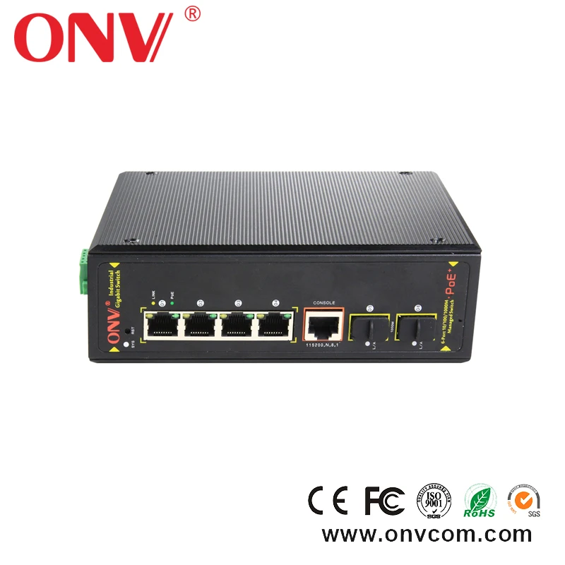 dual DC input power supply ONV-IPS33064PFM web managed 10/100/1000M 4 ...