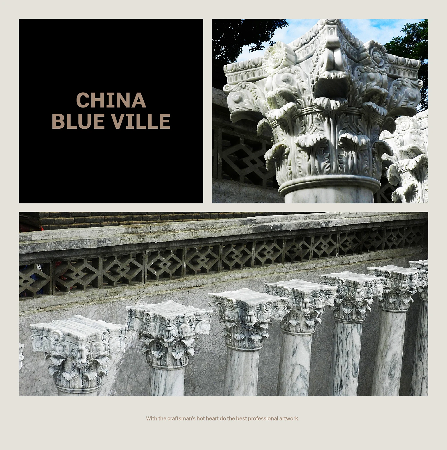 BLVE Marble Pillar Design MCL-016 - Durable & Stylish