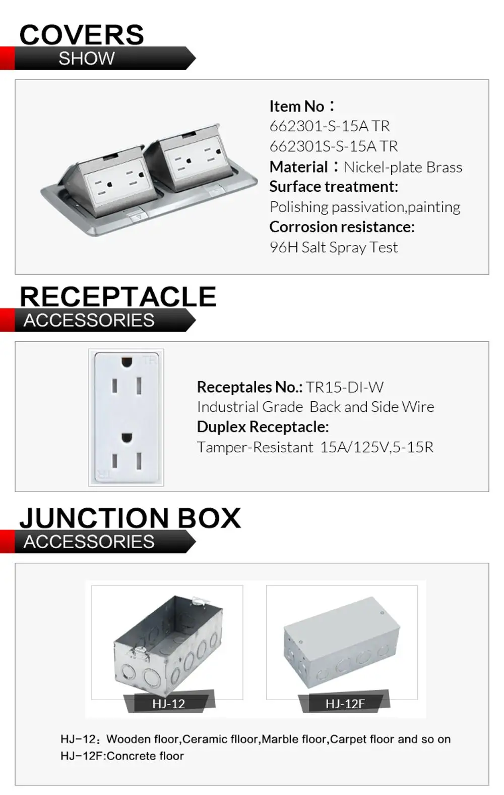 Double Pop Up Floor Jack Box With Two Receptacle - Buy Caja Del Piso ...