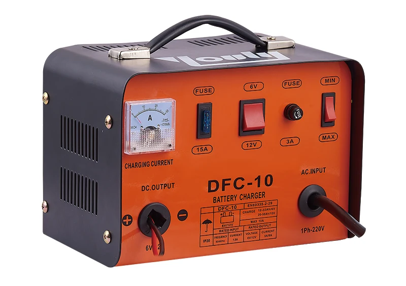 Portable Transformer - 6V/12V 10A DC 250W Car Battery Charger