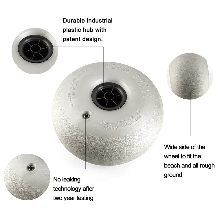 Big Size 16 Inch Low Pressure Balloon Tire Beach Cart Sand Balloon ...